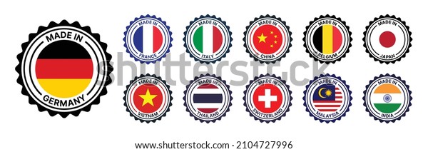 Import Export Seal Badge Product Made Stock Vector (Royalty Free ...