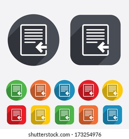 Import File Icon File Document Symbol Stock Vector (Royalty Free ...