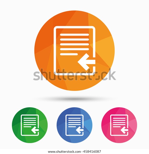 Import File Icon File Document Symbol Stock Vector (Royalty Free ...