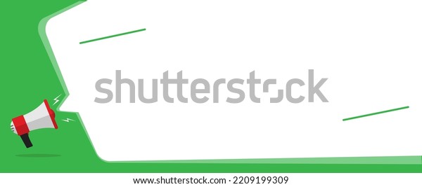 Important Announcement Message Template Green Color Stock Vector ...