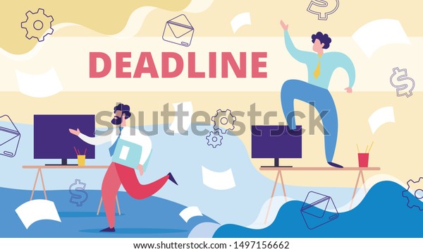 Important Business Project Deadline Time Management Stock Vector ...