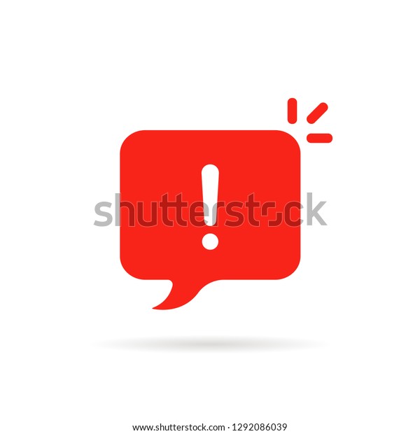 belangrijk pictogram zoals rood aandachtteken. platte: stockvector ...