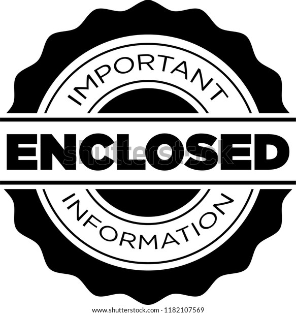 Important Information Enclosed Seal Stock Vector (Royalty Free) 1182107569