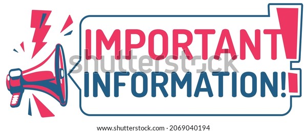 Important Information Sign Megaphone Stock Vector (Royalty Free ...