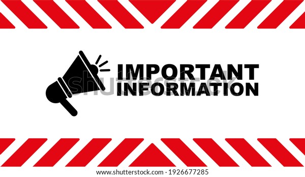 Important Information Sign On White Background Stock Vector (Royalty ...