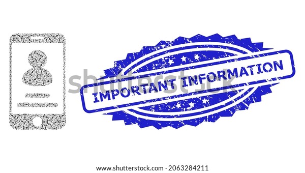 Important Information Textured Stamp Seal Vector Stock Vector (Royalty ...