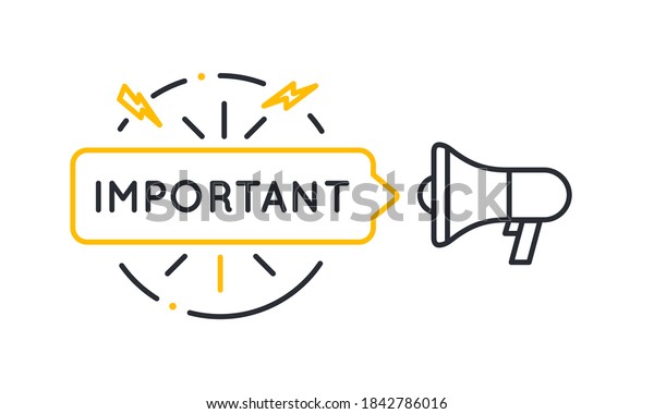 Important Message Banner Template Social Media Stock Vector (Royalty ...