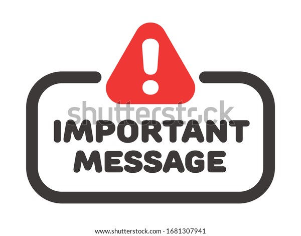 Important Message Vector Badge Banner Attention Stock Vector (Royalty ...