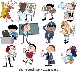 Important Occupation Cartoon Vector Illustration Stock Vector (Royalty ...