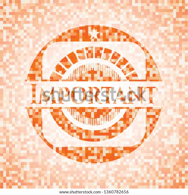 Important Orange Tile Background Illustration Square Stock Vector ...