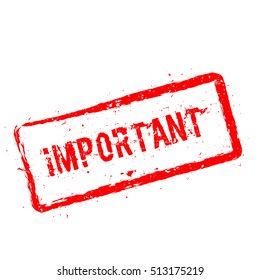 Important Red Rubber Stamp Isolated On 스톡 벡터(로열티 프리) 513175219 ...