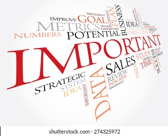 Important Word Cloud Business Concept Stock Vector (Royalty Free ...