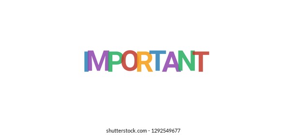 Important Word Concept Colorful Important On Stock Vector (Royalty Free ...