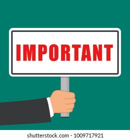 Important Word Sign Flat Concept Stock Vector Royalty Free 1009717921