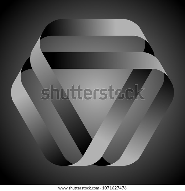 Impossible Figure Moebius Strip On Dark Stock Vector (Royalty Free ...