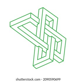 Impossible Objects Logo Optical Illusion Figure Stock Vector (Royalty ...
