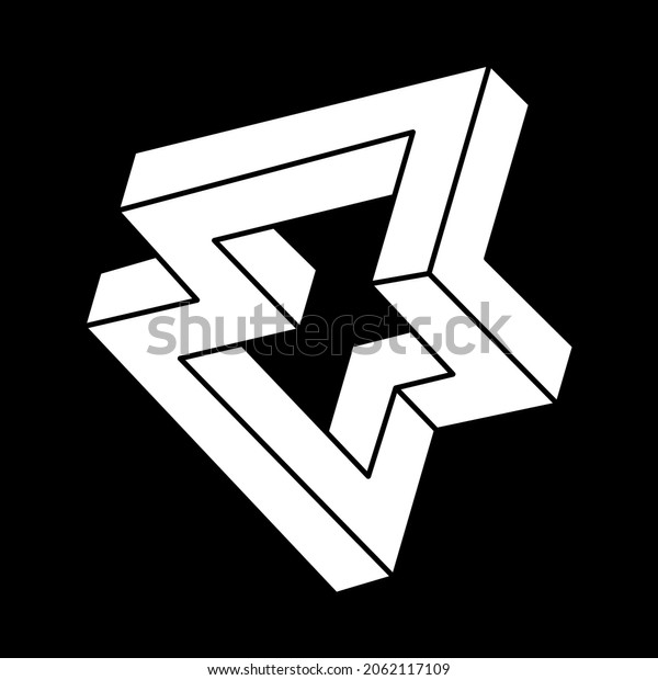 Impossible Optical Illusion Shapes Optical Art Stock Vector (Royalty ...