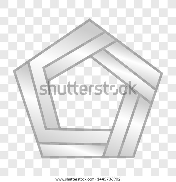 Impossible Pentagon Shape On Transparent Background Stock Vector ...