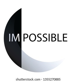 Impossible Possible Circle Logo Motivation Vector Stock Vector (Royalty ...