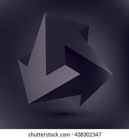 Impossible Shape Unreal Arrows 3 Arrows Stock Vector (Royalty Free ...