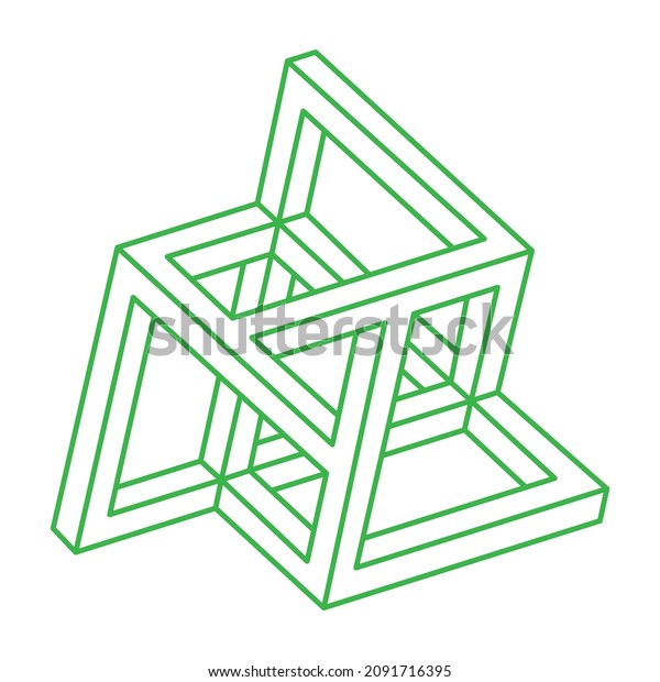 Impossible Shapes Sacred Geometry Optical Illusion Stock Vector ...