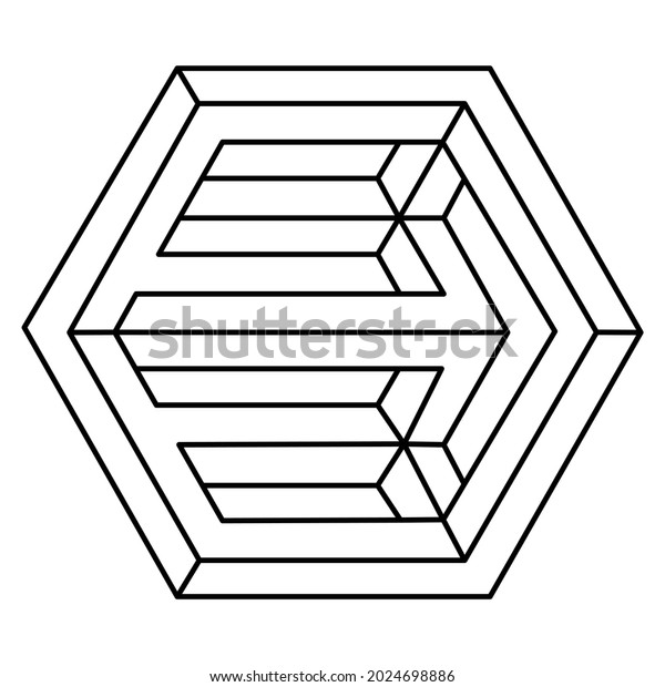 Impossible Sign Outline Linear Infinite Shape Stock Vector (Royalty ...