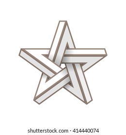 Impossible Shape Optical Illusion Geometric Optical Stock Vector ...