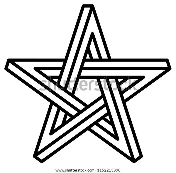 Impossible Star Vector Illustrstion Wire 3d 스톡 벡터(로열티 프리) 1152213398 ...