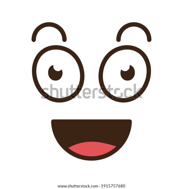 Impressed Cartoon Face Emoticon Icon Vector Stock Vector (Royalty Free ...