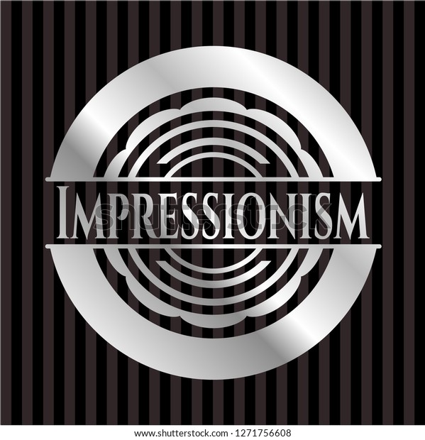 Impressionism Silver Shiny Badge Stock Vector (Royalty Free) 1271756608 ...