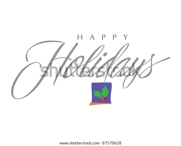 Impressionist Vector Letter Series Happy Holidays Stock Vector (Royalty ...