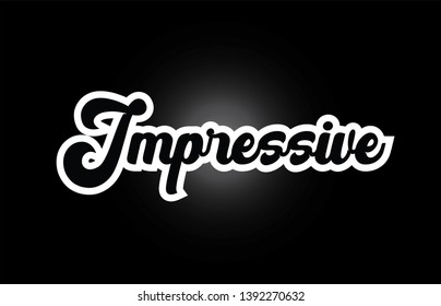 Impressive Hand Written Word Text Typography: vector de stock (libre de ...