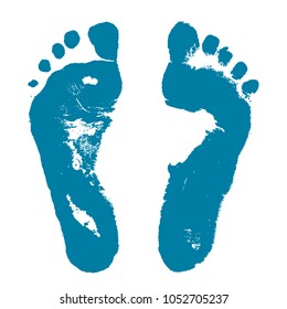 Imprints Feet Vector Illustration Stock Vector (Royalty Free) 1052547890