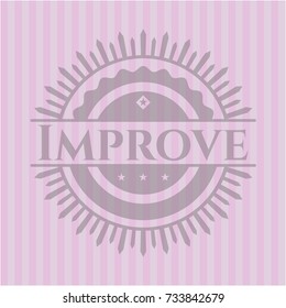 Improve Badge Pink Background Stock Vector (Royalty Free) 733842679 ...