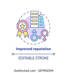Icono de concepto de reputación mejorado.: vector de stock (libre de ...