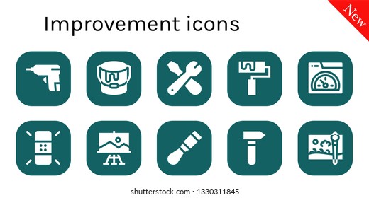 Improvement Icon Set 10 Filled Improvement Stock Vector (Royalty Free ...