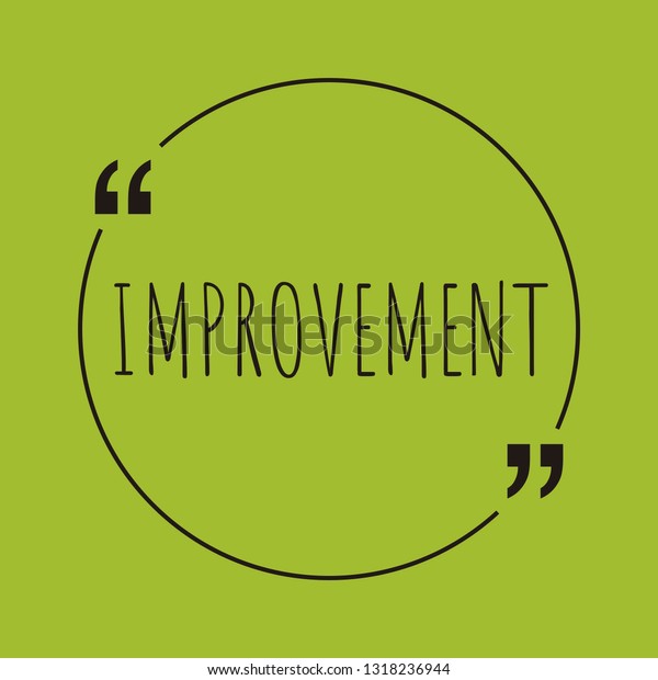Improvement Word Concept Improvement On Green Stock Vector (Royalty ...