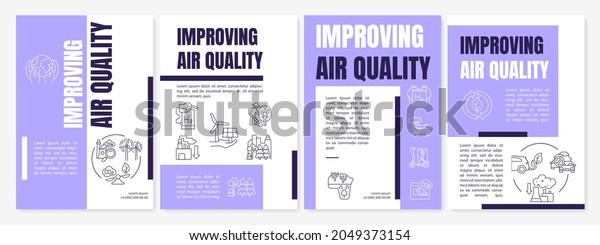 Improving Air Quality Brochure Template Sustainable Stock Vector ...