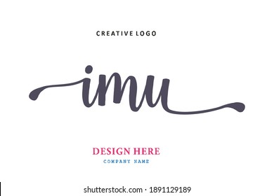 Imu Lettering Logo Simple Easy Understand Stock Vector (Royalty Free ...
