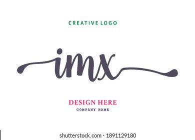 Imx Lettering Logo Simple Easy Understand Stock Vector (Royalty Free ...