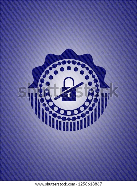Inaccessible Icon Denim Texture Stock Vector (Royalty Free) 1258618867 ...