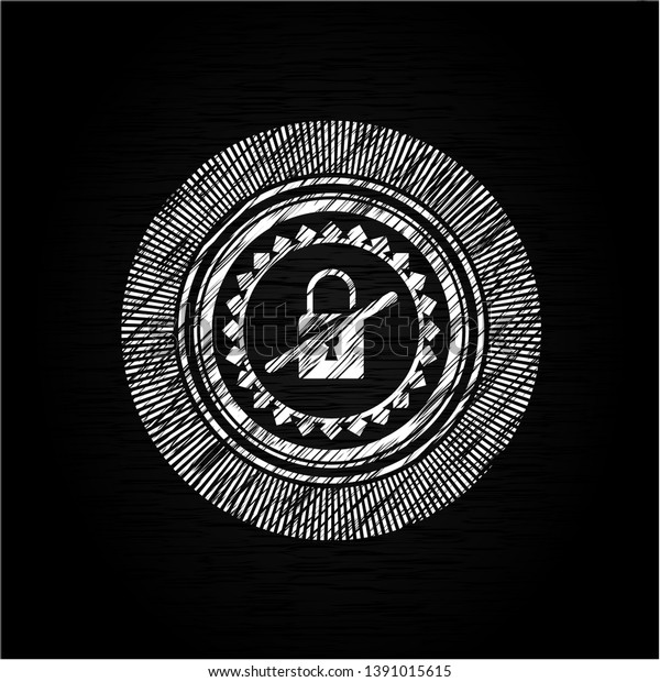 Inaccessible Icon Drawn Chalkboard Texture Stock Vector (Royalty Free ...