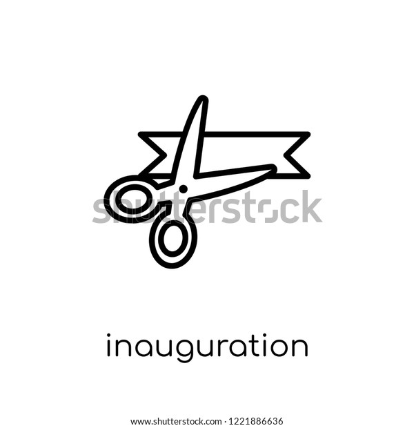 Inauguration Icon Trendy Modern Flat Linear Stock Vector (Royalty Free ...
