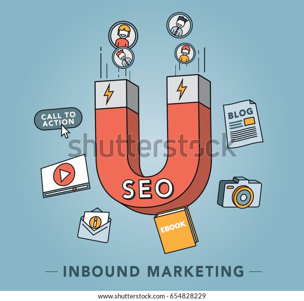 Inbound Marketing Vector Graphic Content Icons: vetor stock (livre de ...