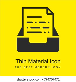 Inbox Bright Yellow Material Minimal Icon Stock Vector (Royalty Free ...