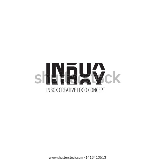 Inbox Design Logo Concept Inbox Logo Stock Vector (Royalty Free ...