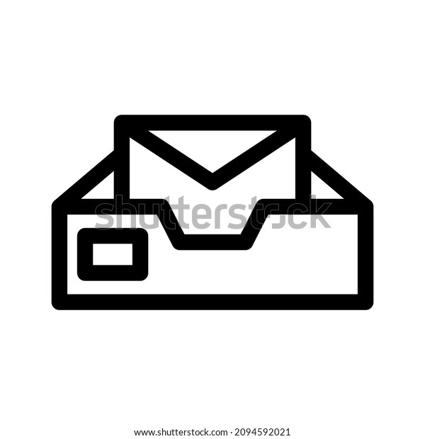 Inbox Icon Logo Isolated Sign Symbol Stock Vector (Royalty Free ...