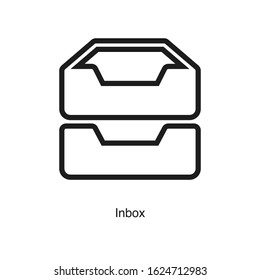 Inbox Icon Vector On White Background Stock Vector (Royalty Free ...
