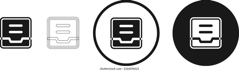 Inbox Icon Web Icon Set Icons Stock Vector (Royalty Free) 2164296521 ...