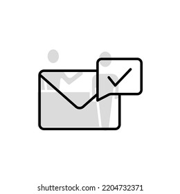 Inbox Receive Mail Concept Line Icon Stock Vector (Royalty Free ...